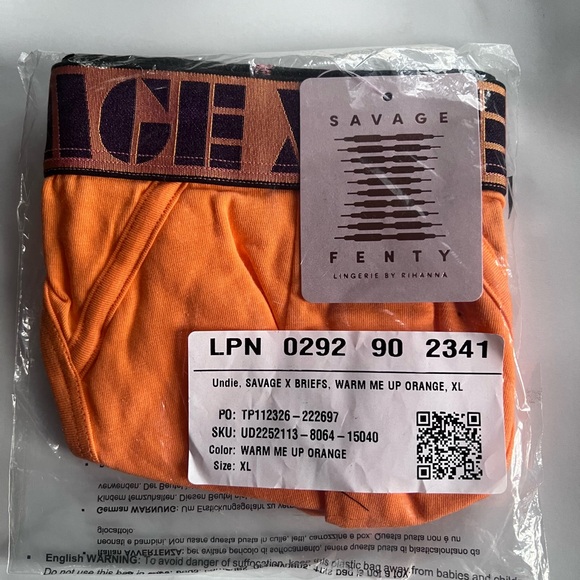 Savage X Fenty | Underwear & Socks | Savage X Brief Orange Size Xl ...